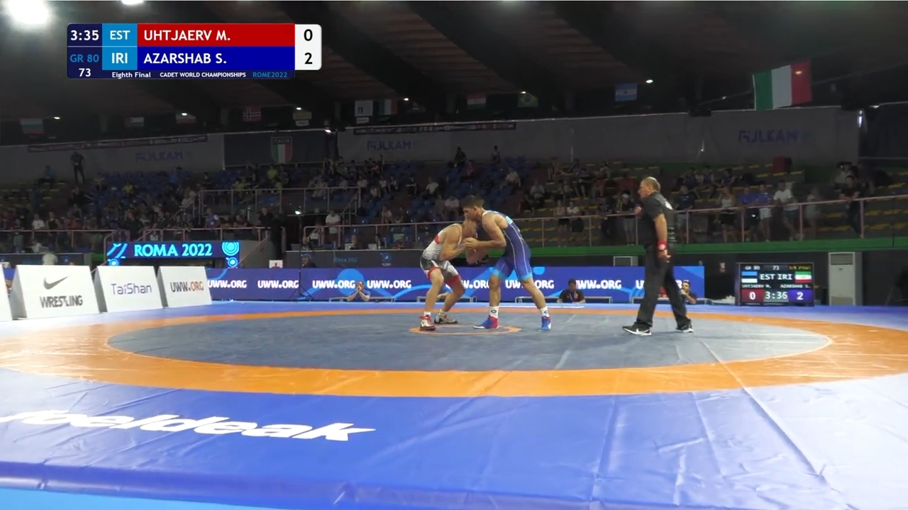 18 GR - 80 kg M UHTJAERV (EST) v S AZARSHAB (IRI) - نماشا