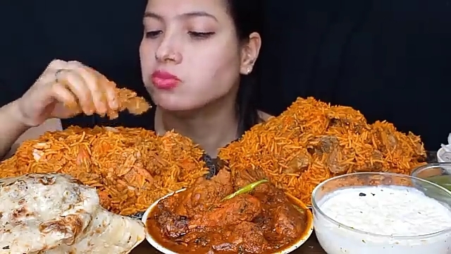 Indian food asmr mukbang - نماشا